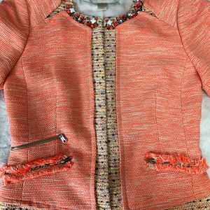McGinn | Jackets & Coats | Mcginn Maria Beaded Collar Jacket Tweed ...
